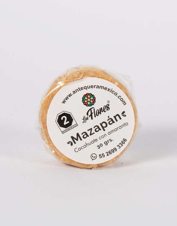 Mazapán de cacahuate con amaranto 30 g. - Los Flores