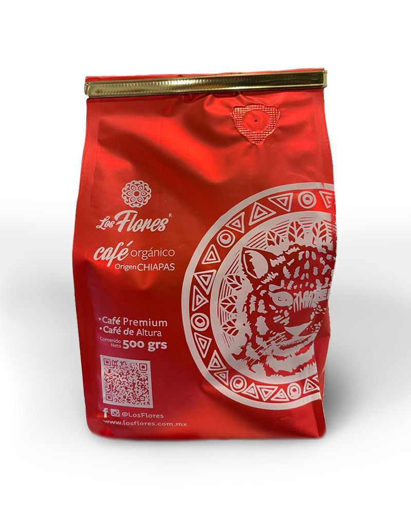 Café orgánico de Chiapas premium molido 500g. - Los Flores
